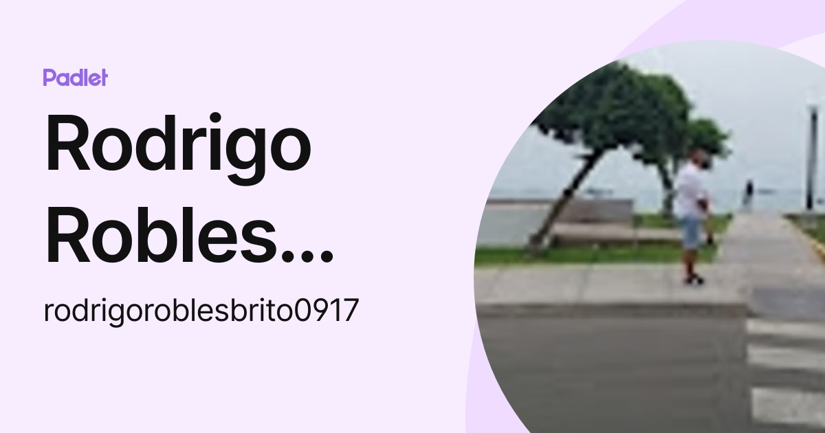 Rodrigo Robles Brito (rodrigoroblesbrito0917) profile | Padlet
