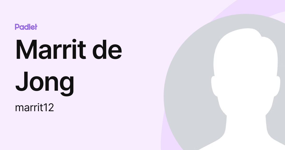 Marrit de Jong (marrit12) profile | Padlet