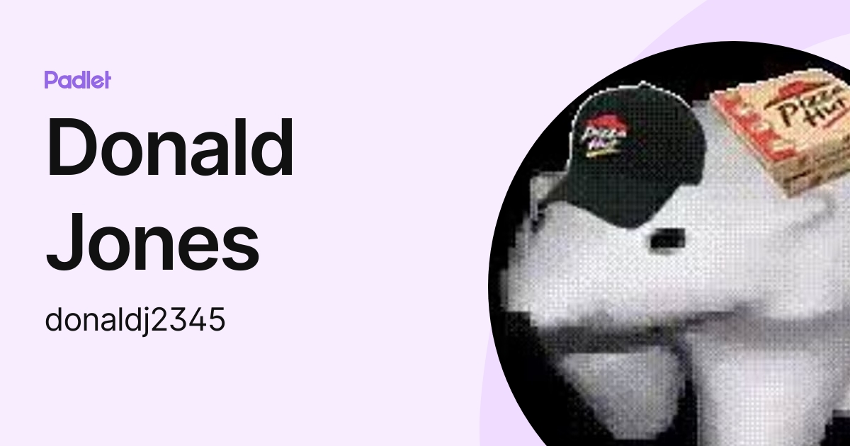 Donald Jones (donaldj2345) profile | Padlet