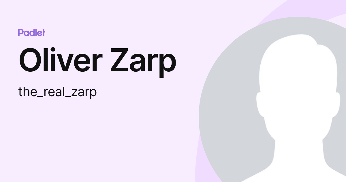 Oliver Zarp (the_real_zarp) profile | Padlet