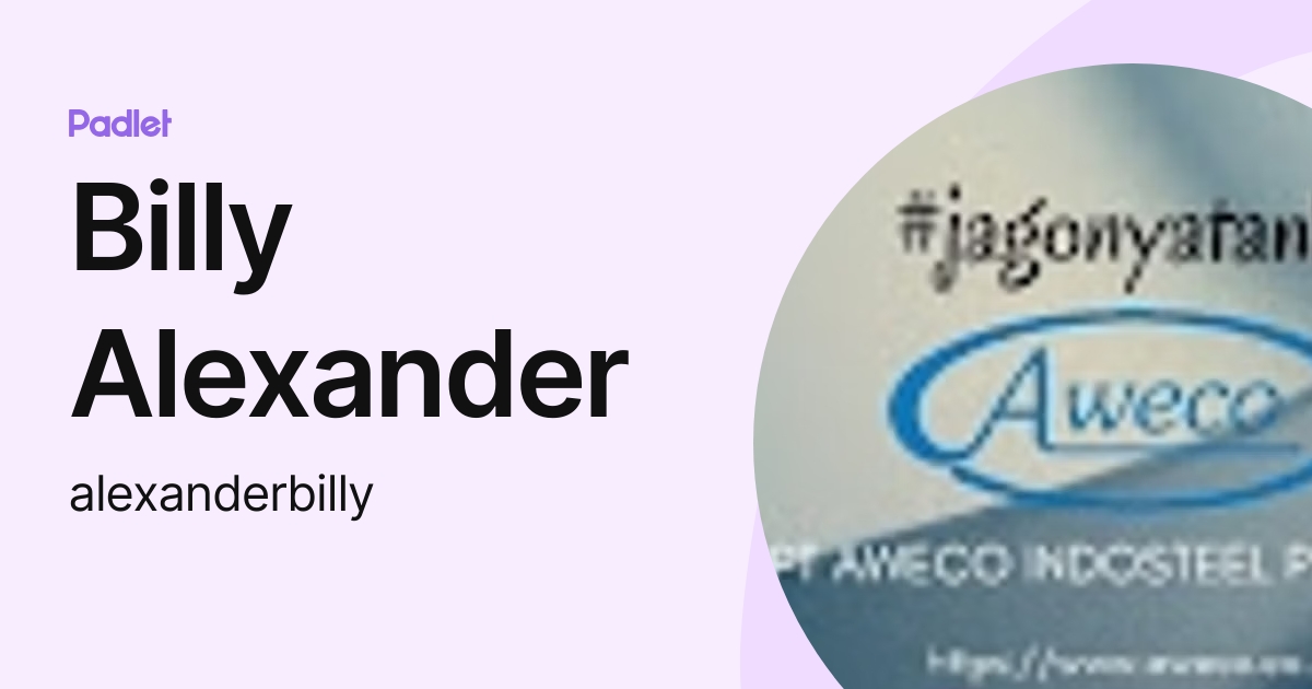 Billy Alexander (alexanderbilly) profile | Padlet