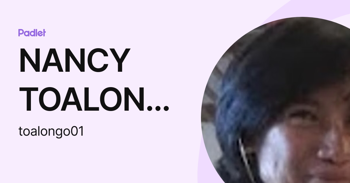 NANCY TOALONGO (toalongo01) profile | Padlet