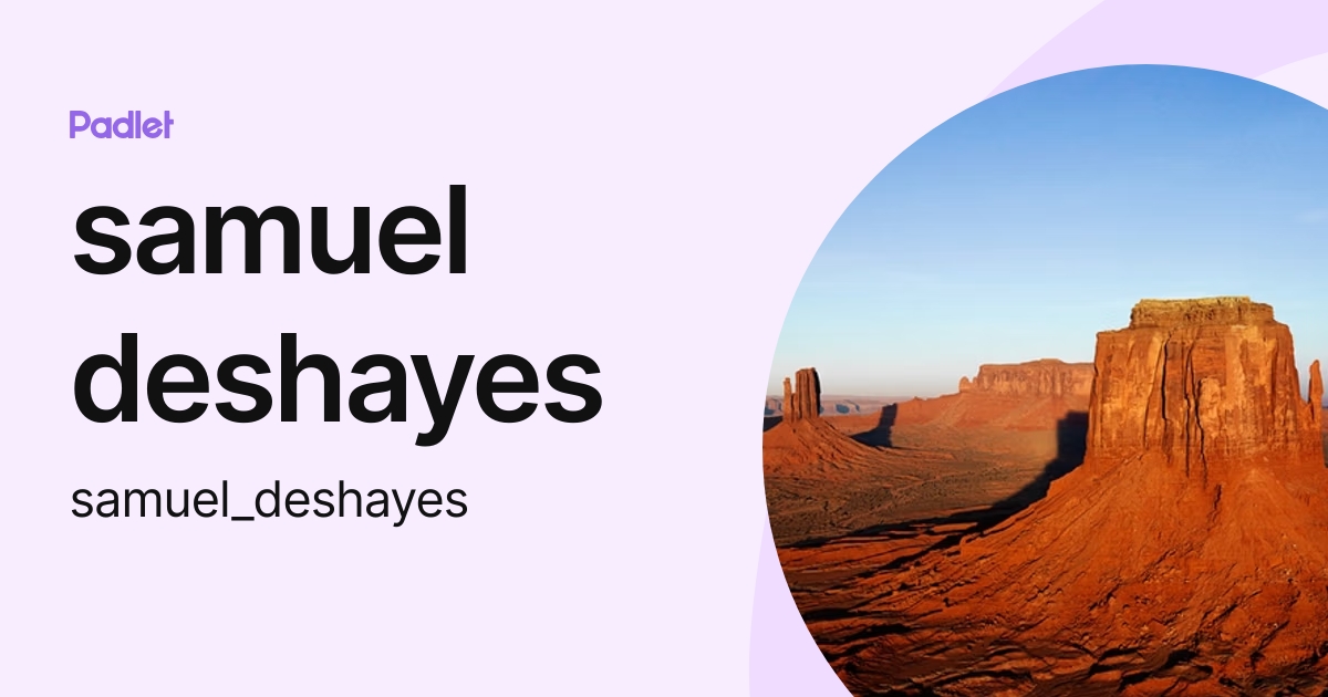 samuel deshayes (samuel_deshayes) profile | Padlet