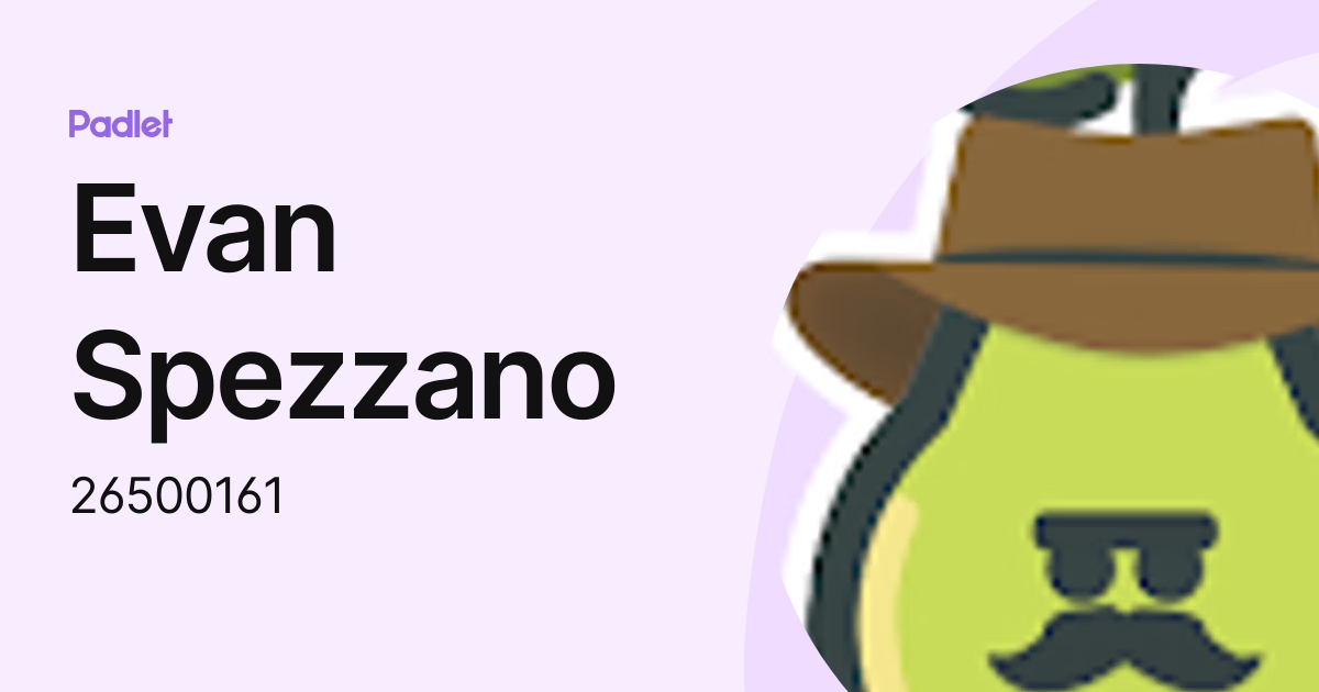 Evan Spezzano (26500161) profile | Padlet
