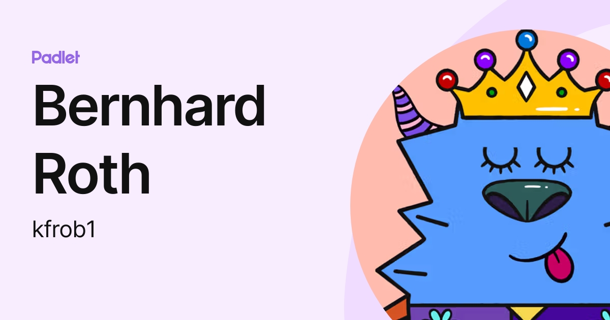 Bernhard Roth (bernhardroth2) profile | Padlet