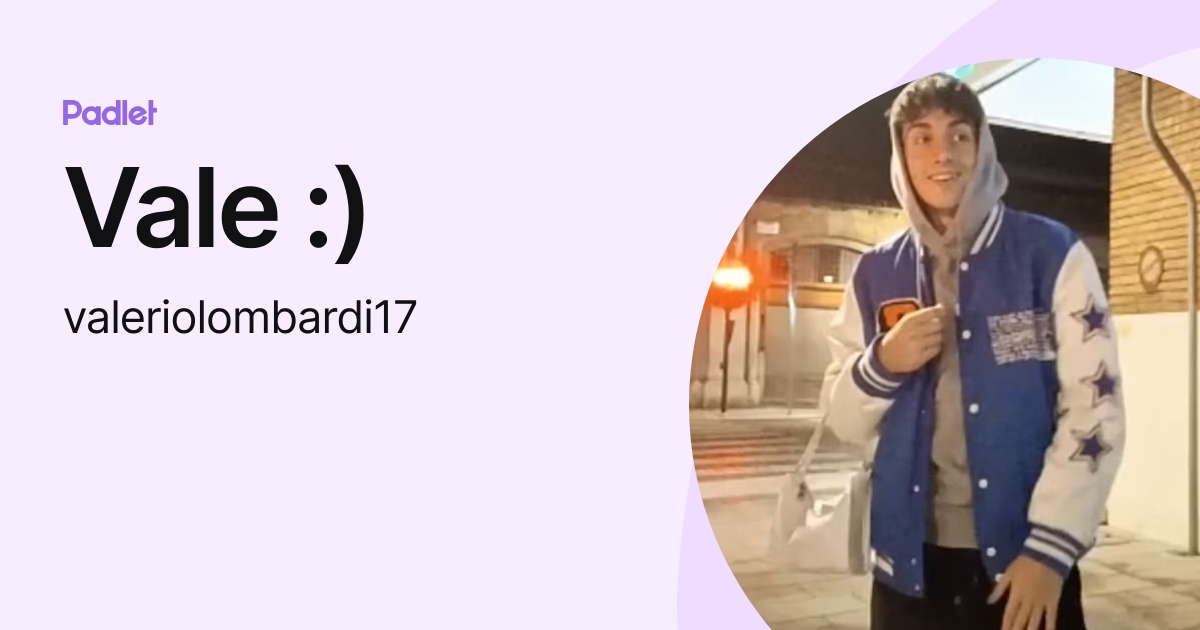 Vale :) (valeriolombardi17) profile | Padlet