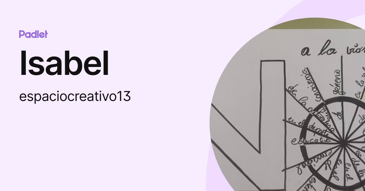 Isabel (espaciocreativo13) profile | Padlet