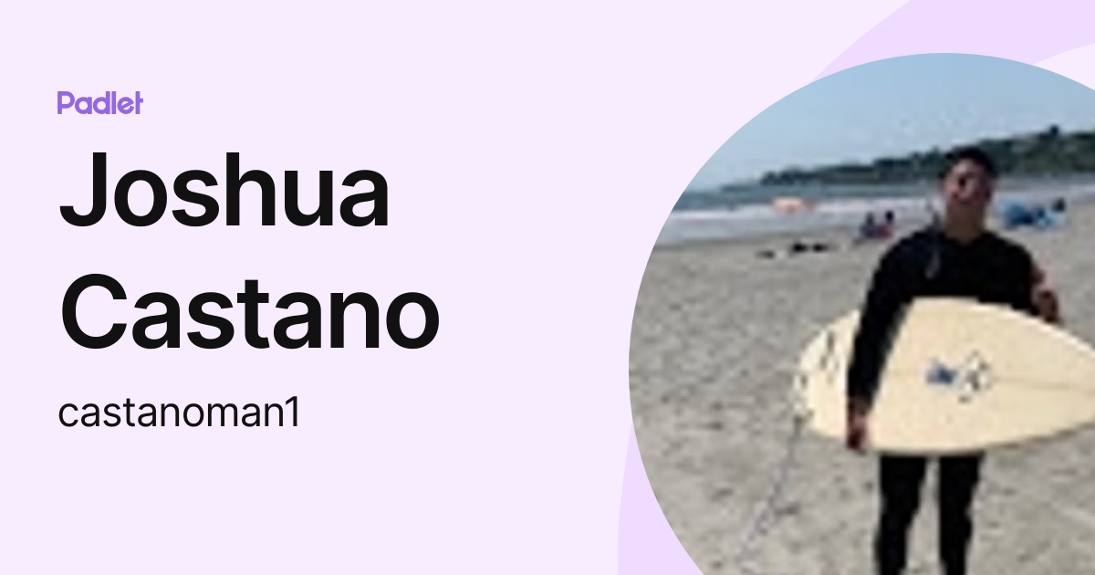 Joshua Castano (castanoman1) profile | Padlet