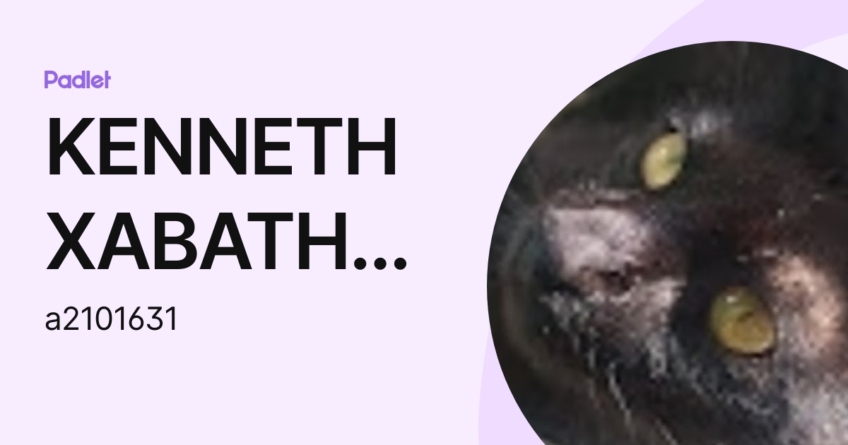 KENNETH XABATH BERNAL MALDONADO (a2101631) profile | Padlet