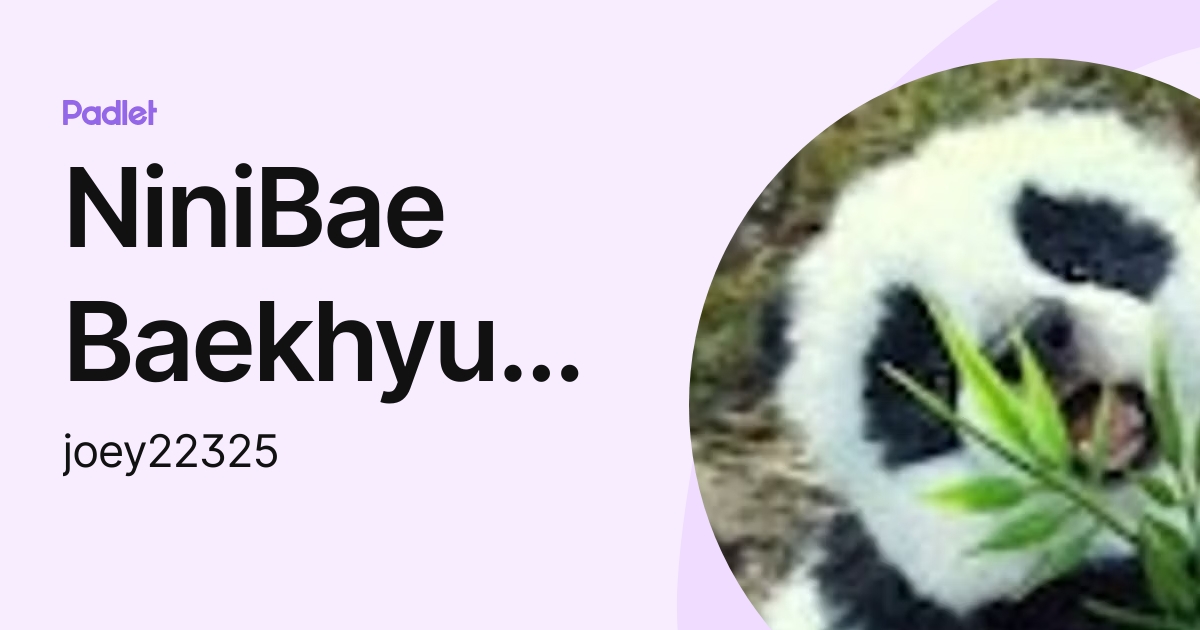 NiniBae Baekhyun'sHoe (joey22325) profile | Padlet