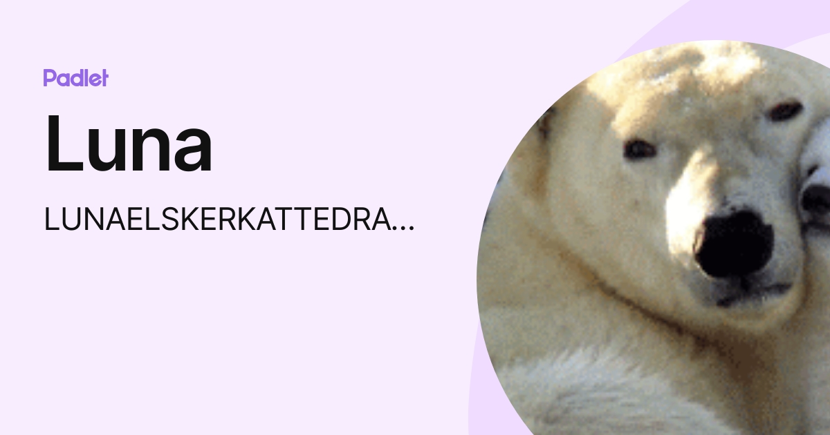 Luna (LUNAELSKERKATTEDRAGER) profile | Padlet