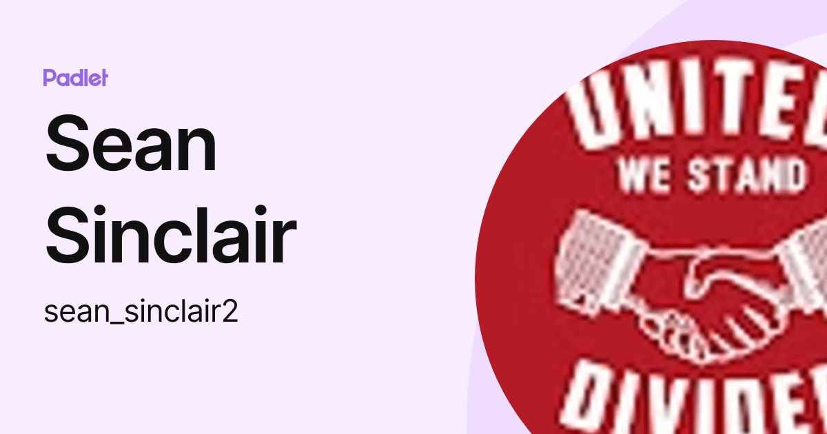 Sean Sinclair (sean_sinclair2) profile | Padlet