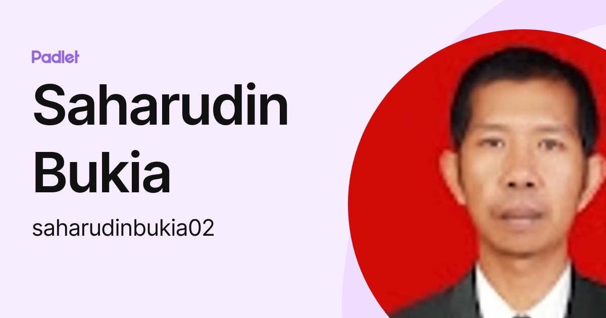 Saharudin Bukia (saharudinbukia02) profile | Padlet