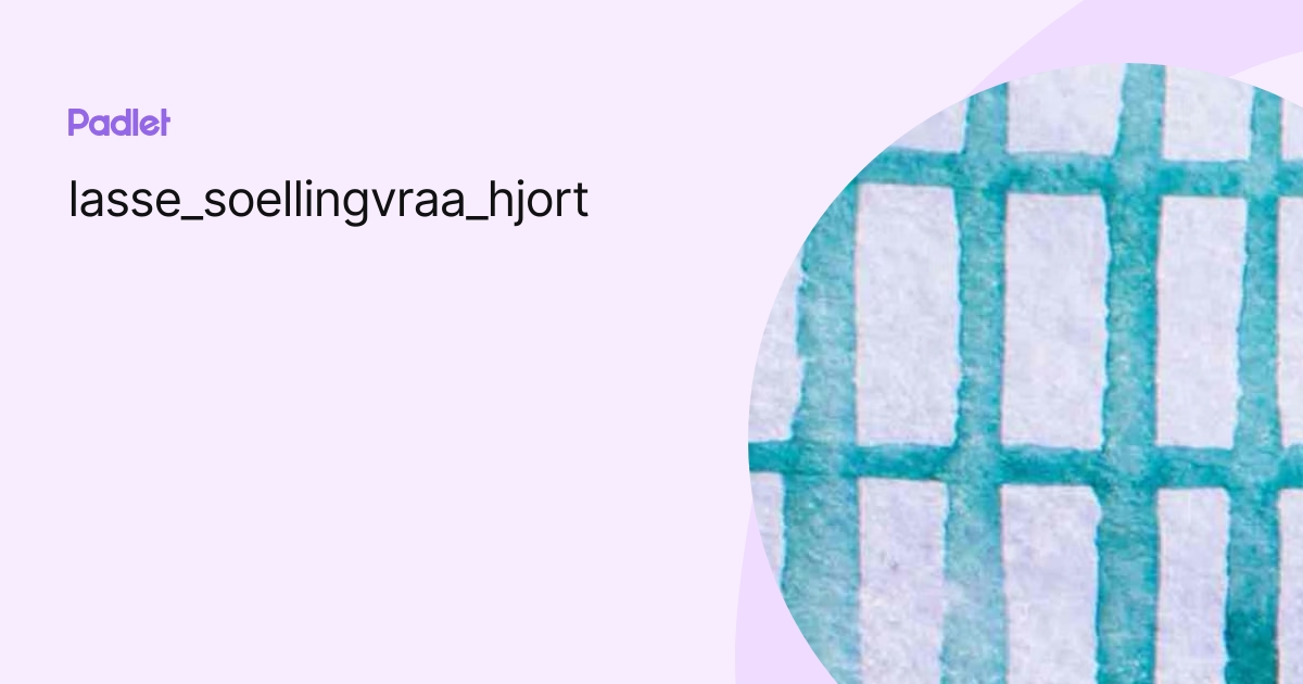 lasse_soellingvraa_hjort profile | Padlet