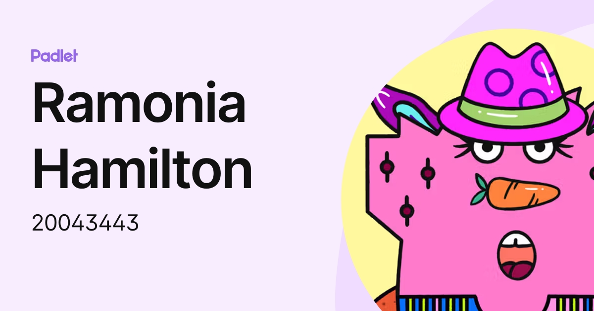 Ramonia Hamilton (20043443) profile | Padlet