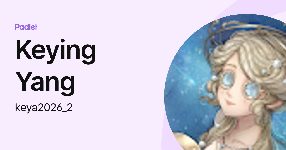Keying Yang (keya20261) profile | Padlet