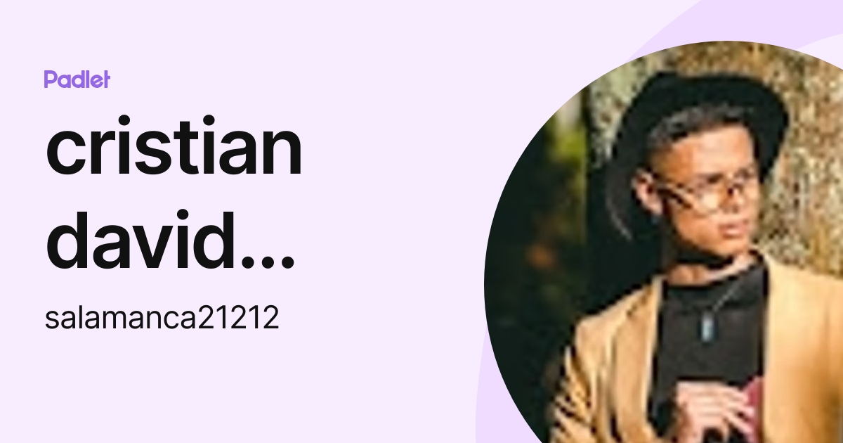 cristian david obando salamanca (salamanca21212) profile | Padlet