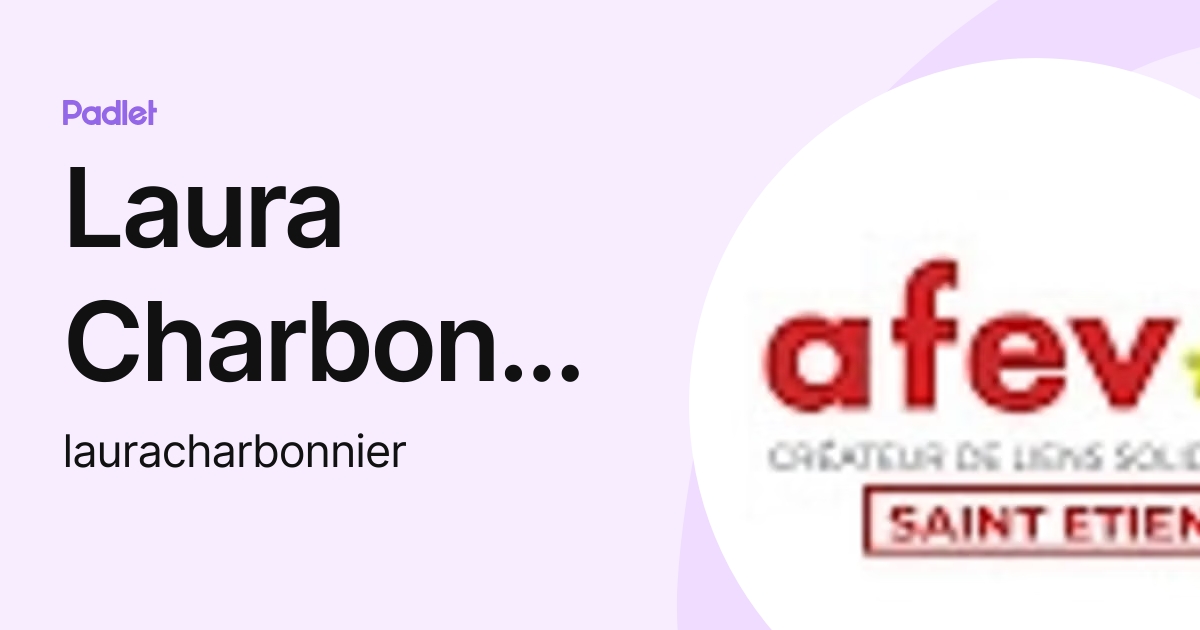 Profil de Laura Charbonnier (lauracharbonnier) | Padlet