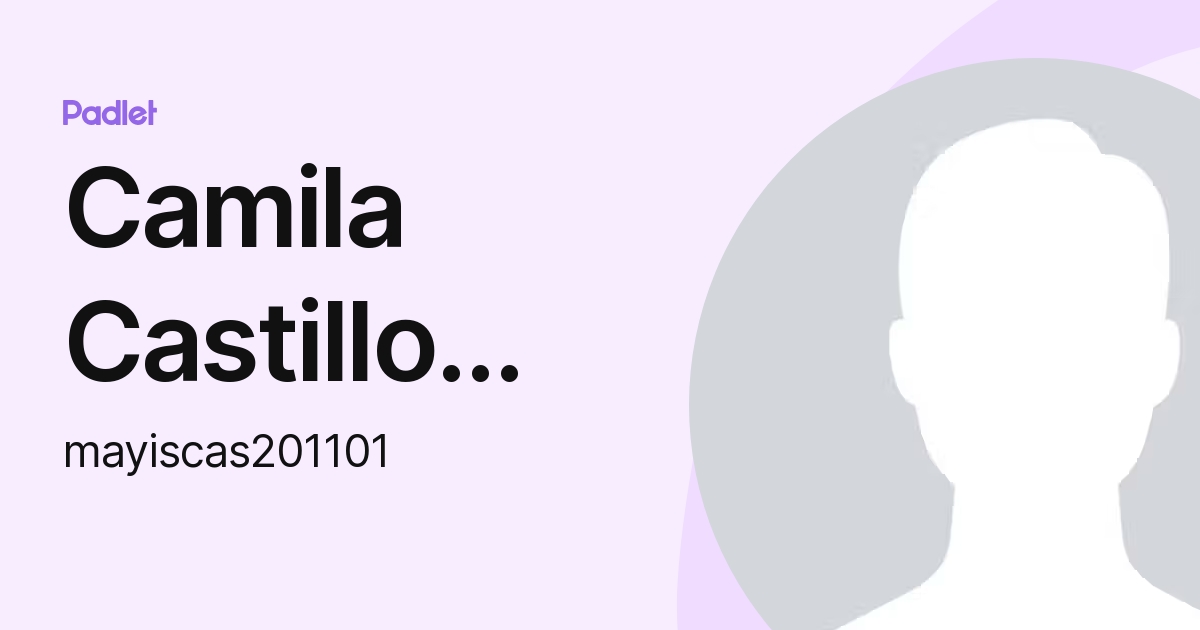Camila Castillo Ruge (mayiscas201101) profile | Padlet