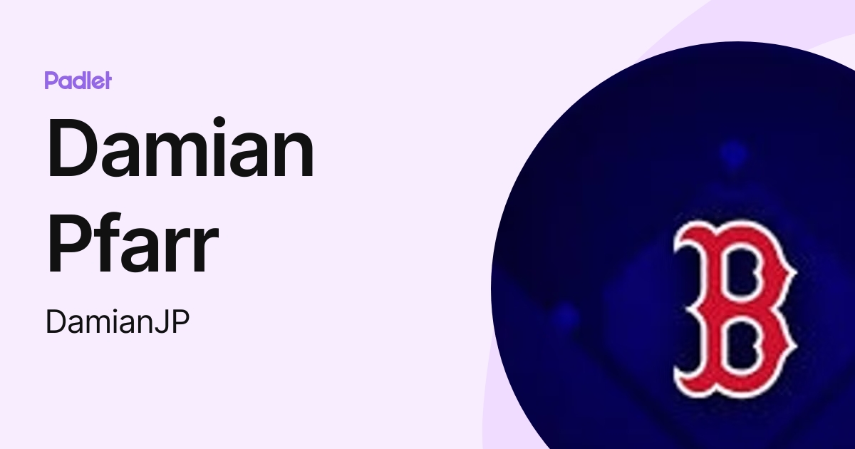 Damian Pfarr (DamianJP) profile | Padlet
