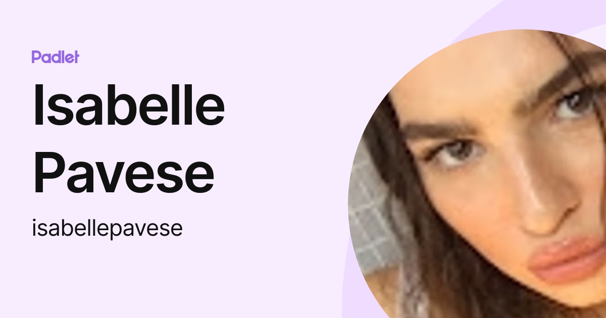 Isabelle Pavese (isabellepavese) profile | Padlet