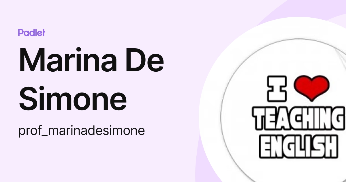 Marina De Simone (prof_marinadesimone) profile | Padlet