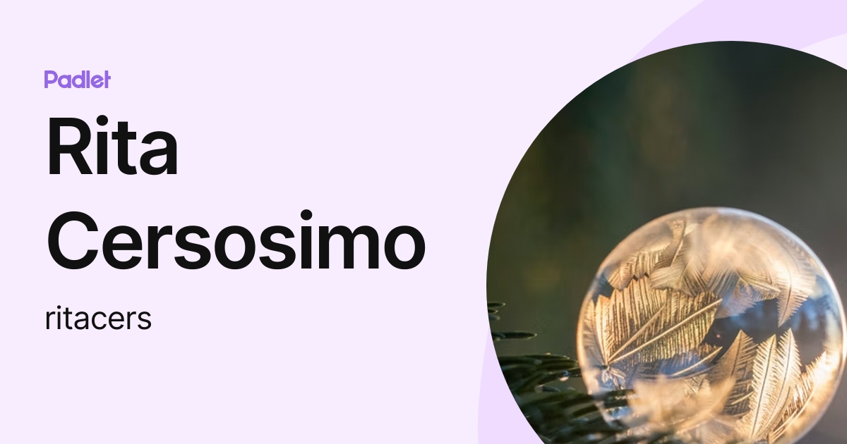 Rita Cersosimo (ritacers) profile | Padlet