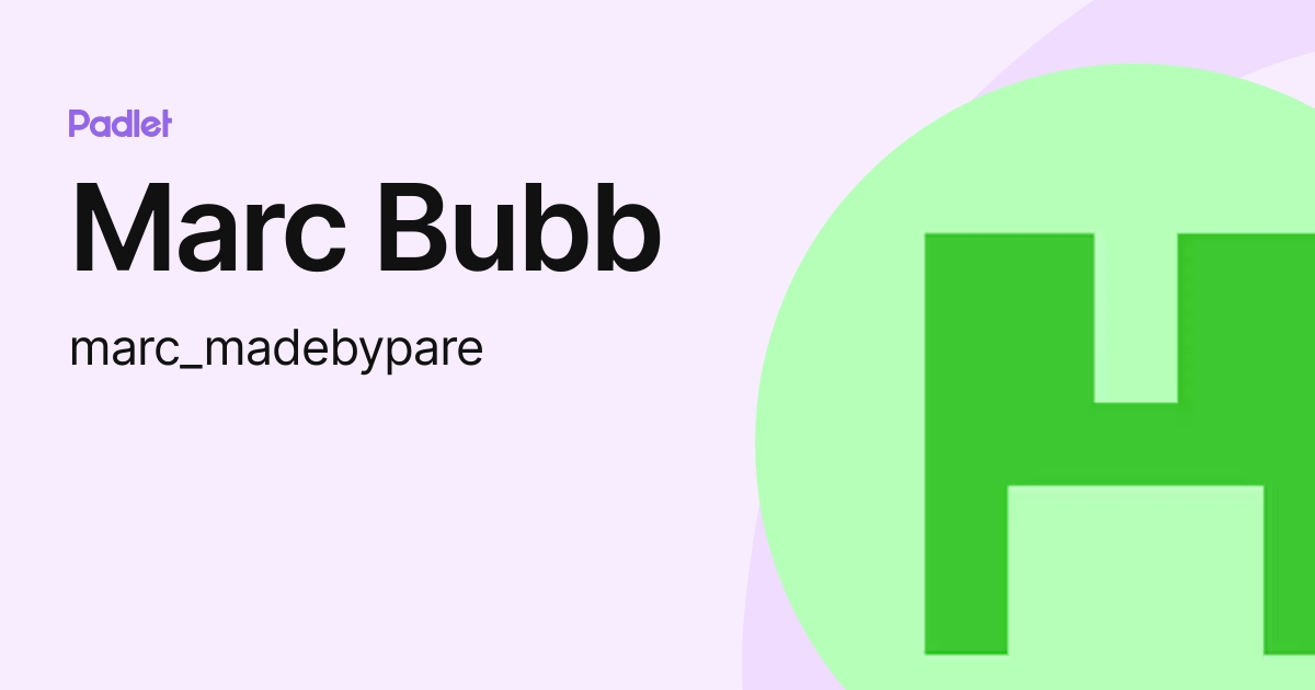 Marc Bubb (marc_madebypare) profile | Padlet