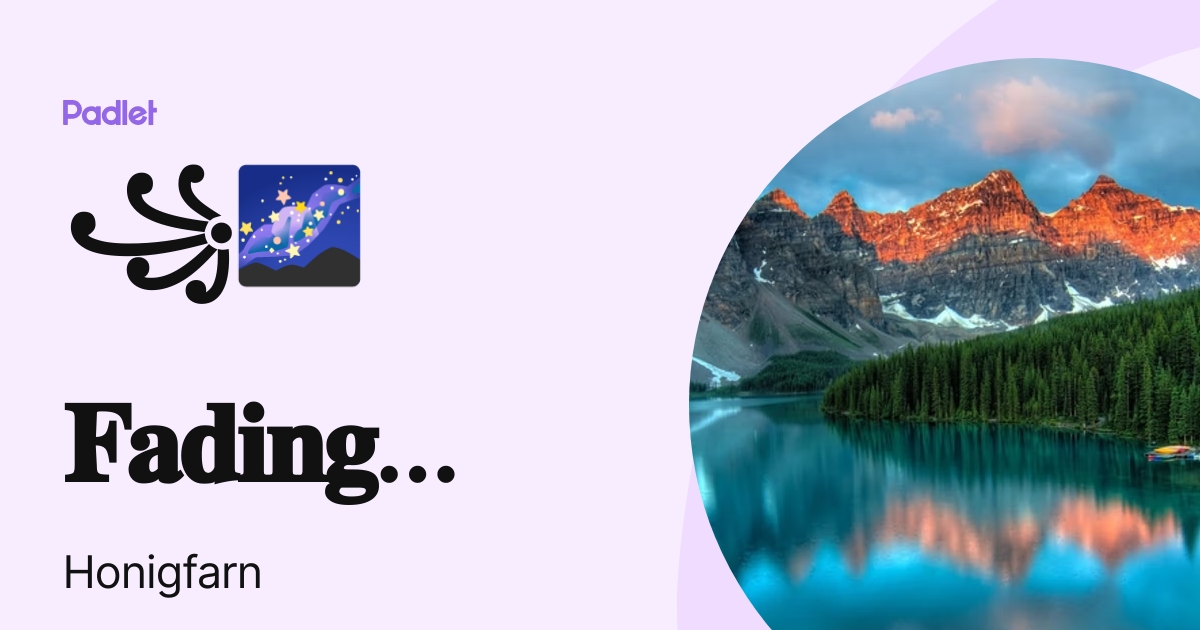 ꧁🌌 𝐅𝐚𝐝𝐢𝐧𝐠 𝐄𝐜𝐡𝐨 🌌꧂ (Honigfarn) profile | Padlet