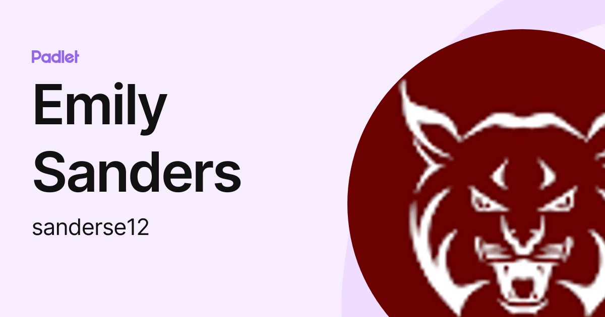 Emily Sanders (sanderse12) profile | Padlet