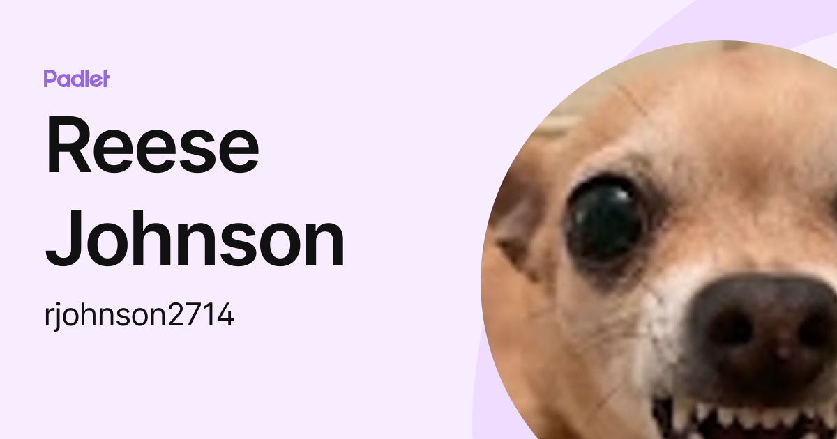 Reese Johnson (rjohnson2714) profile | Padlet