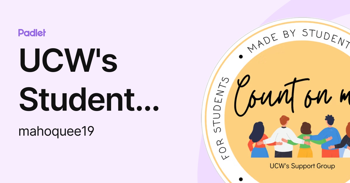 UCW's Student Community (mahoquee19) profile | Padlet