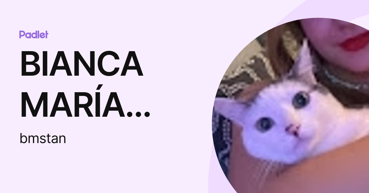 BIANCA MARÍA STAN (bmstan) profile | Padlet