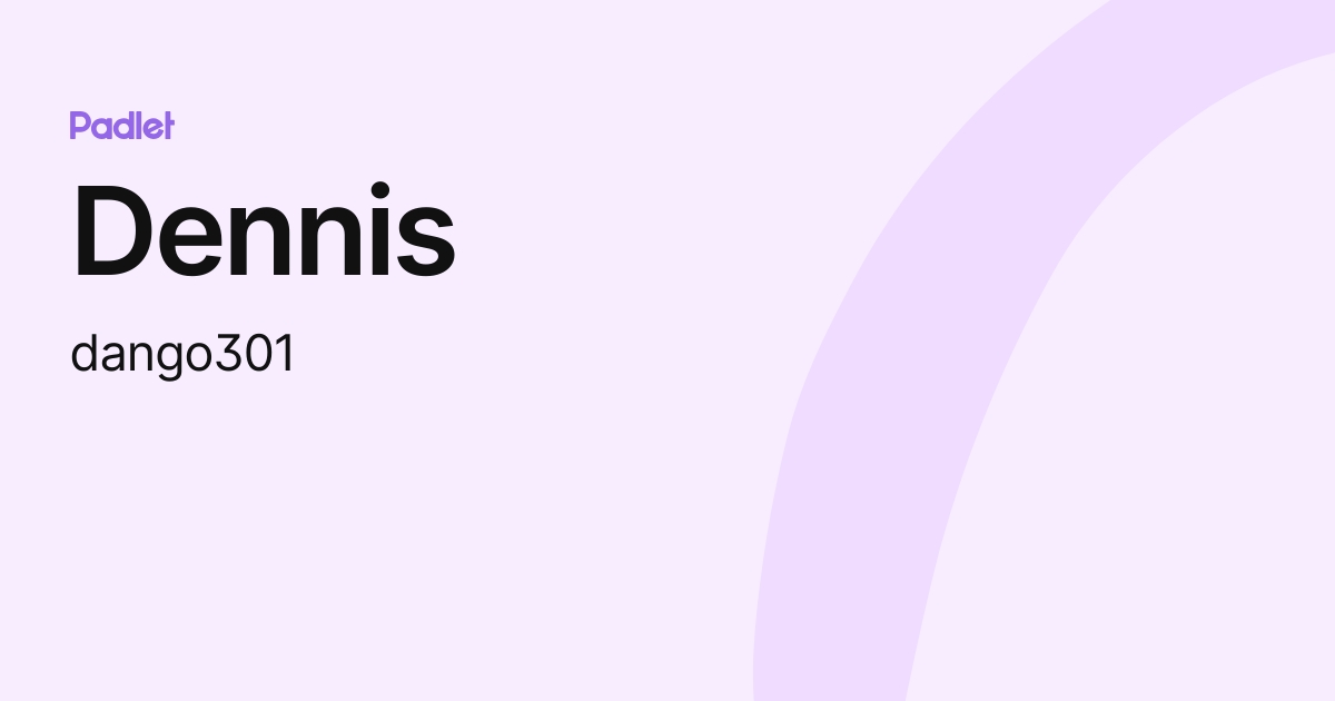 Dennis Paust (dennispaust1) profile | Padlet