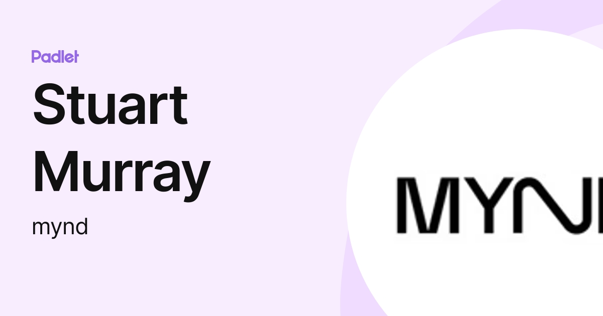 Stuart Murray (mynd) profile | Padlet