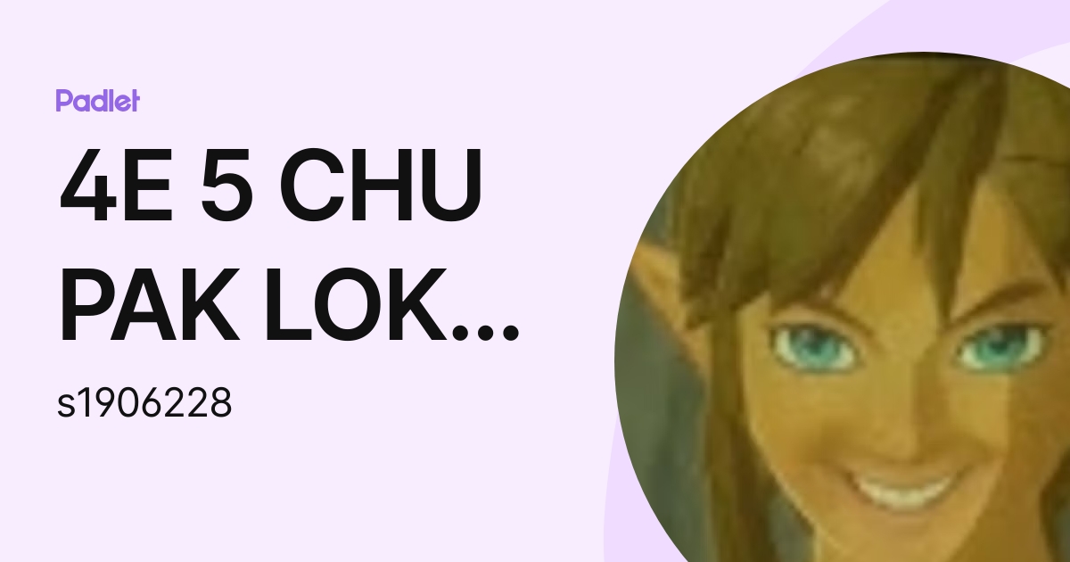 4E 5 CHU PAK LOK PHOEBE (s1906228) profile | Padlet