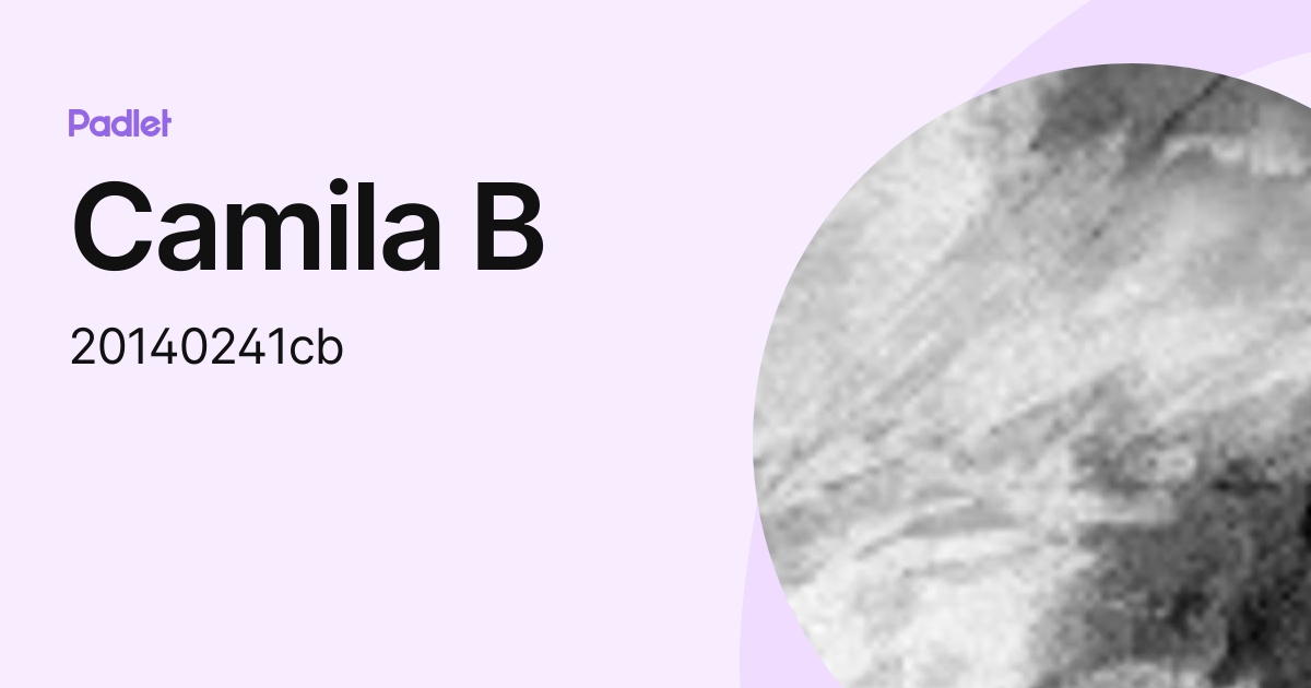 Camila B (20140241cb) profile | Padlet