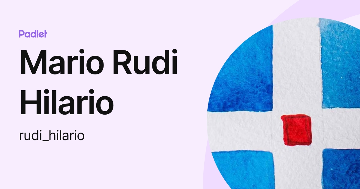 Mario Rudi Hilario (rudi_hilario) profile | Padlet