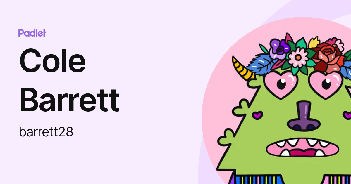 Cole Barrett (barrett28) profile | Padlet