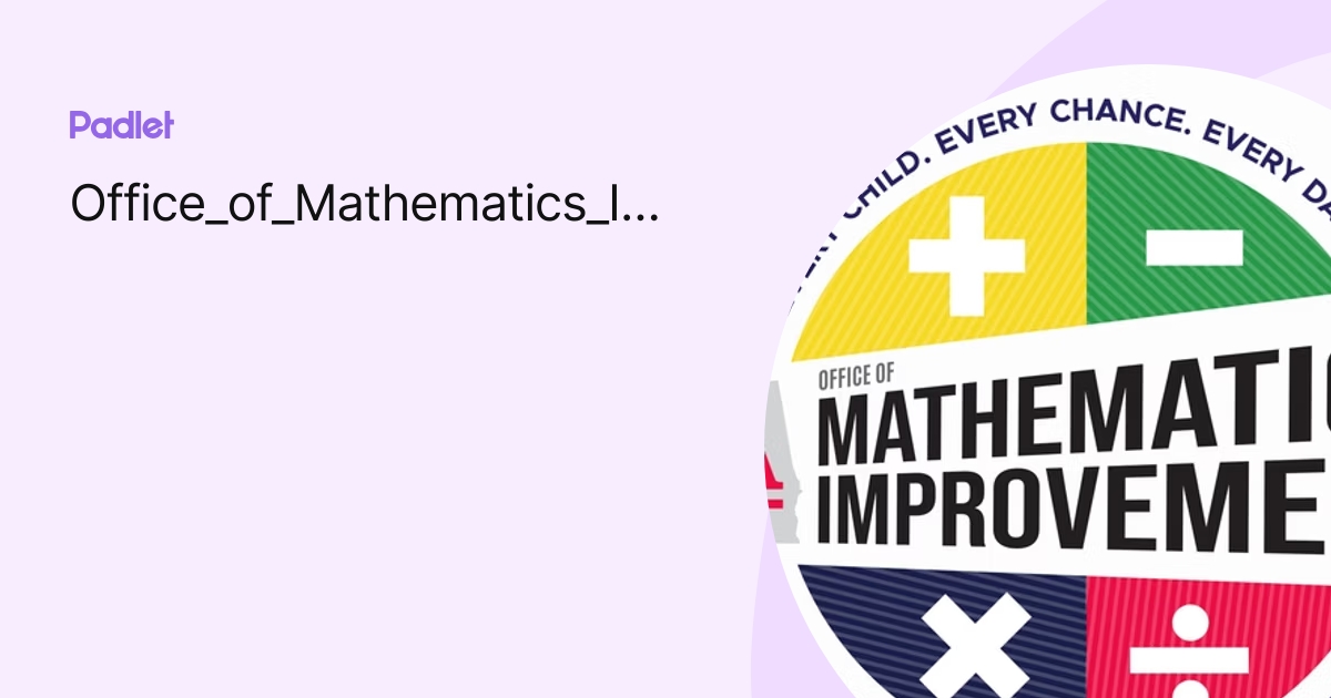 Office_of_Mathematics_Improvement profile | Padlet