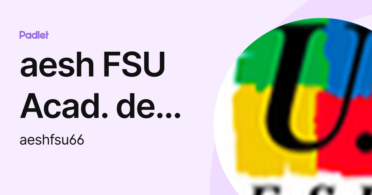 aesh FSU66 (aeshfsu66) profile | Padlet