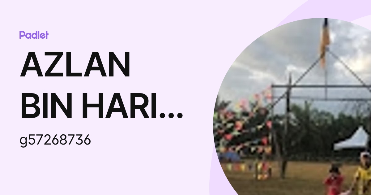 AZLAN BIN HARIS KPM-Guru (g57268736) profile | Padlet