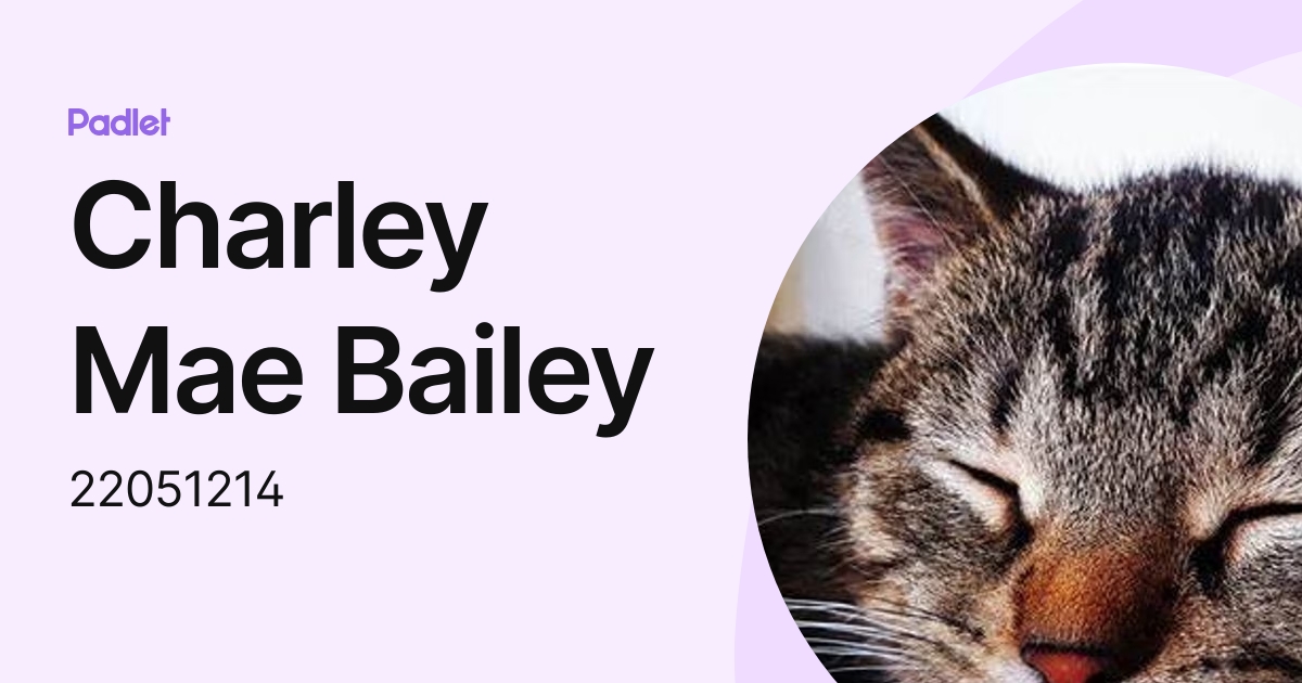 Charley Mae Bailey (22051214) profile | Padlet