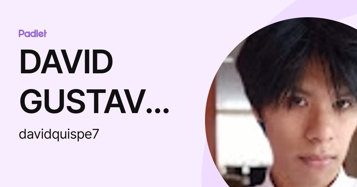 DAVID GUSTAVO QUISPE ARAKAKI (davidquispe7) profile | Padlet