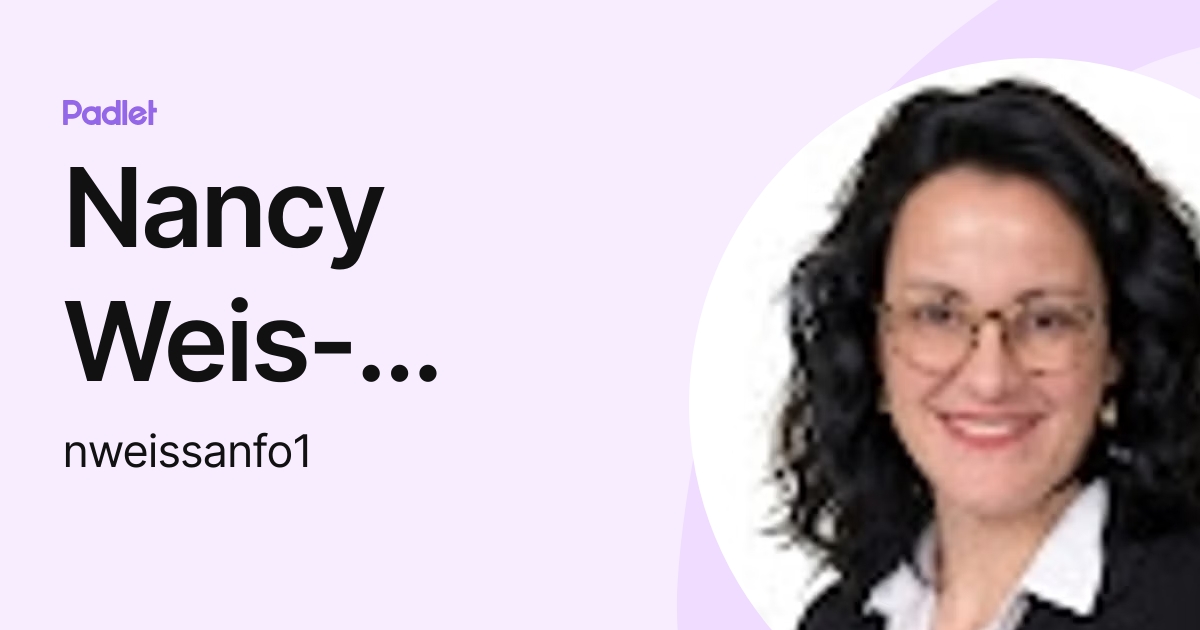 Nancy Weis-Sanfo (nweissanfo1) profile | Padlet