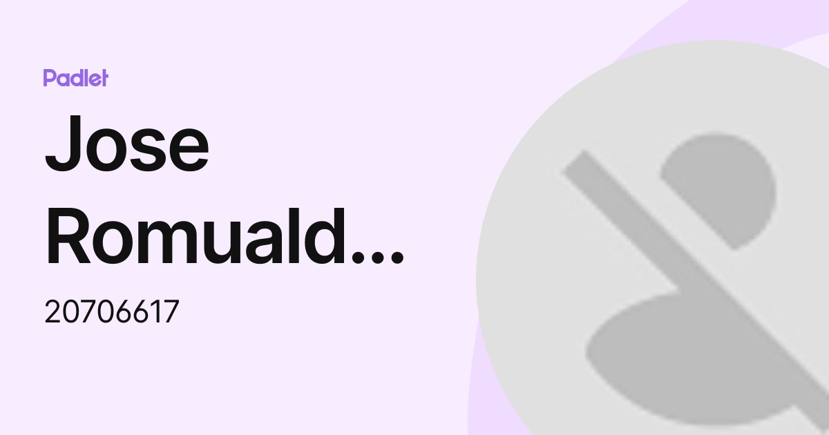 Jose Romualdo Villasenor Barrera (20706617) profile | Padlet