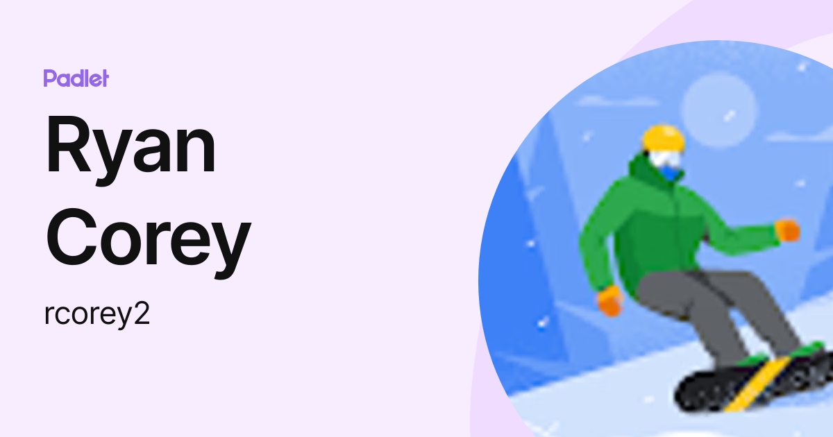 Ryan Corey (rcorey4) profile | Padlet