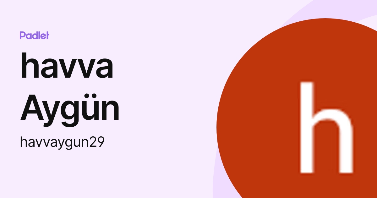 havva Aygün (havvaygun29) profile | Padlet