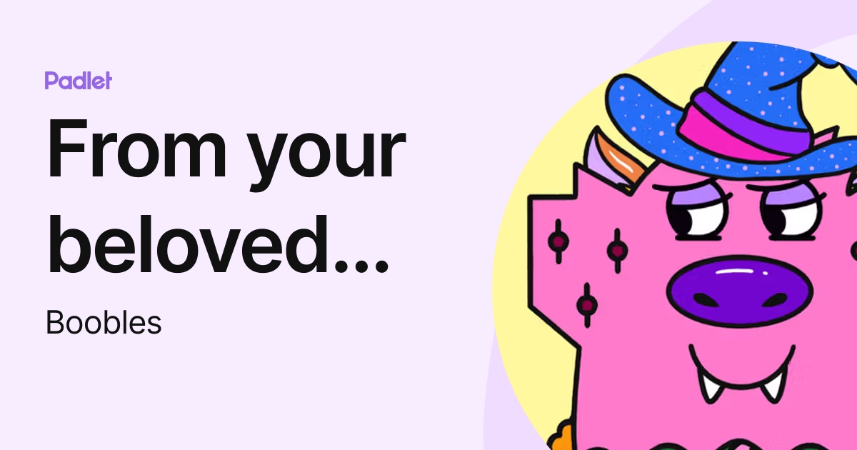 From your beloved boobles community