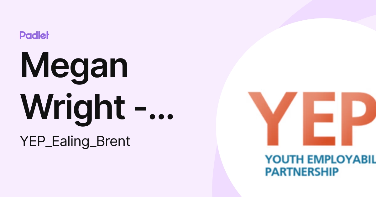 Megan Wright - Collective Action Manager @ Spark! (YEP_Ealing_Brent) profile | Padlet